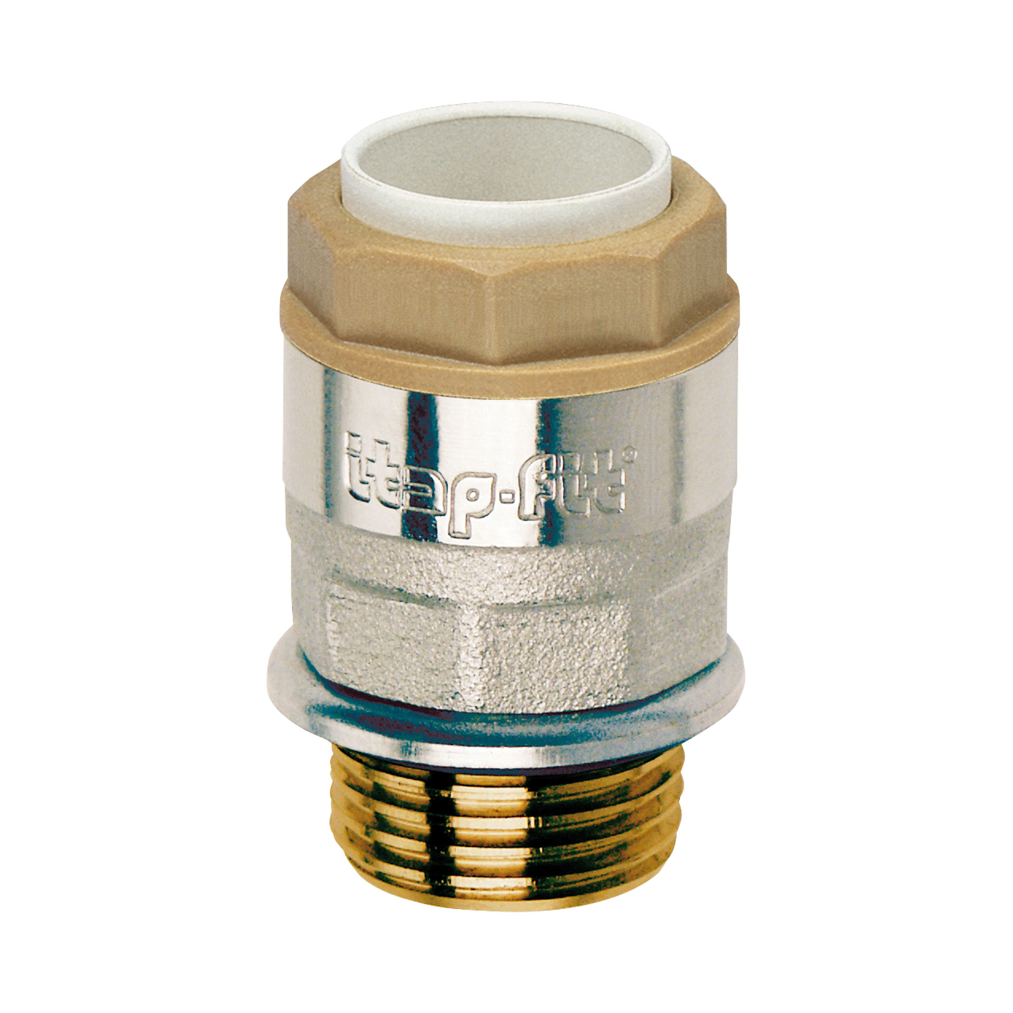 618 Nickel-plated straight male connector with an o-ring - Itap